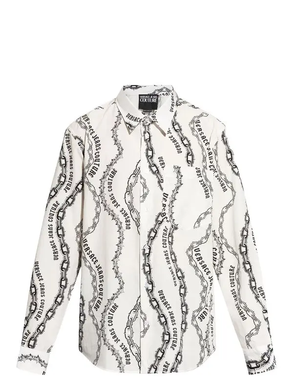 Versace Chain Couture Shirt - White