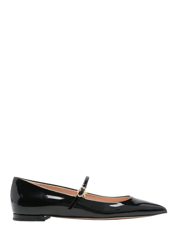 GIANVITO ROSSI Ribbon Jane Ballerinas - Black