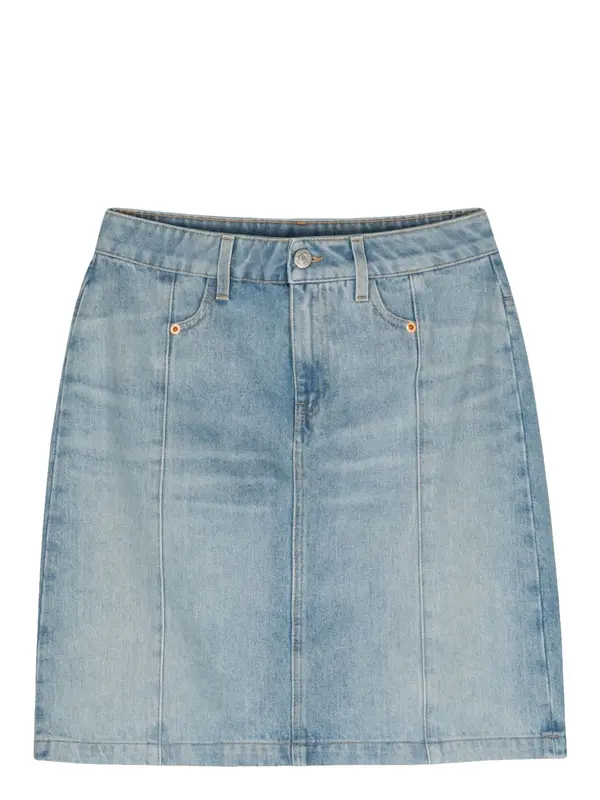 Martine Rose Narrow Denim Miniskirt - Blue