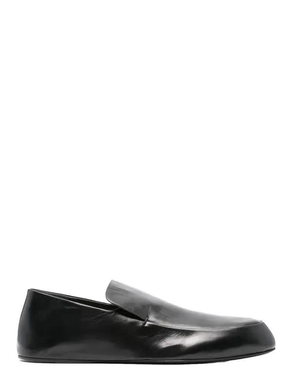 JIL SANDER Slip-on Leather Loafers - Black