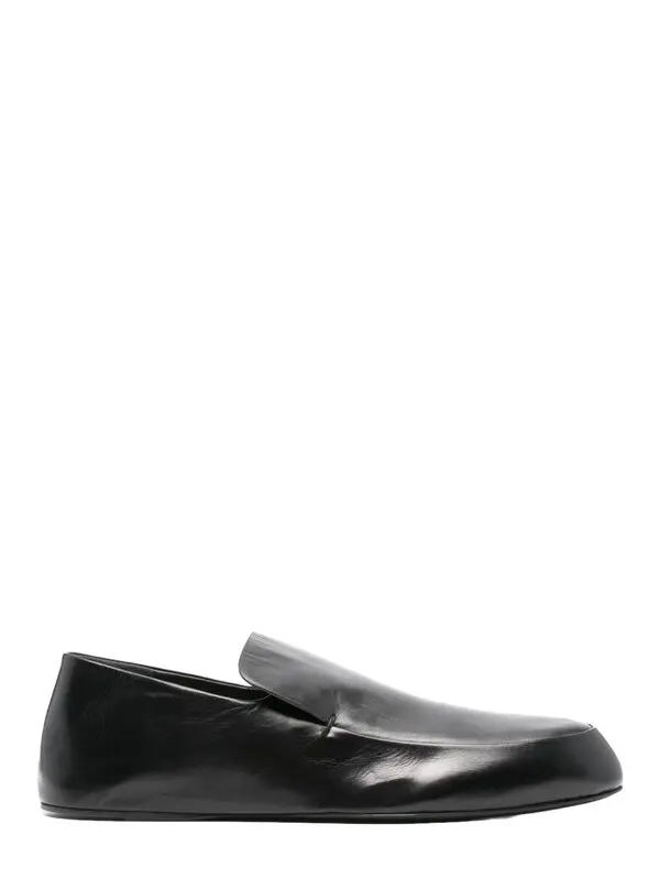 JIL SANDER Slip-on Leather Loafers - Black