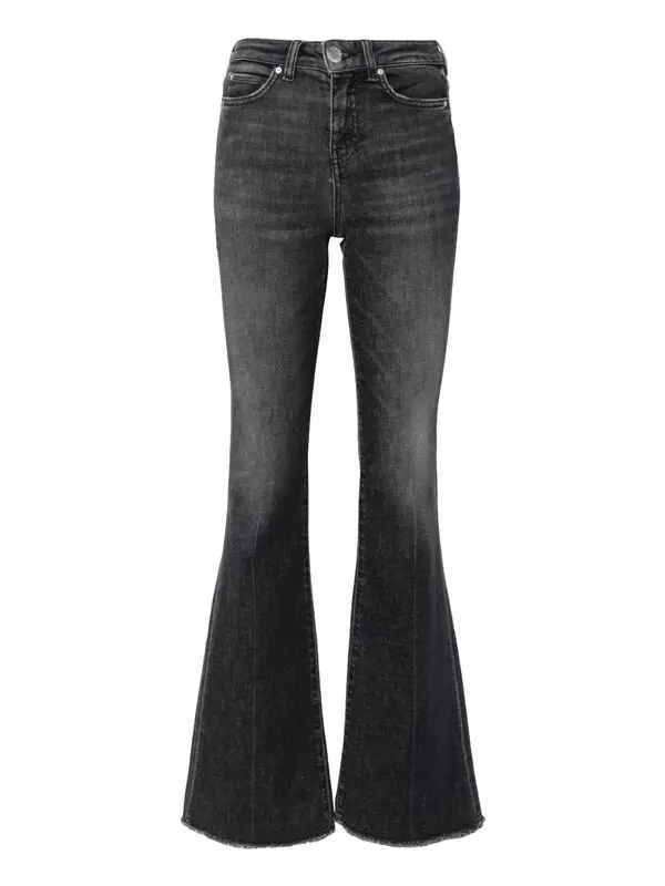Pinko Mid-rise Flared Jeans - Grey