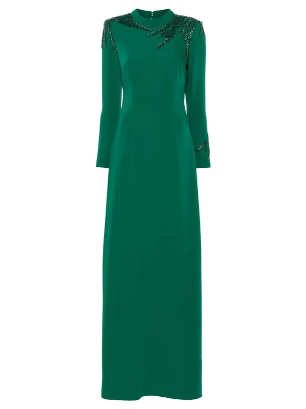 CRISTALLINI Nemesis Maxi Dress - Green