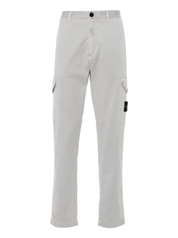 Stone Island Tapered-leg Cargo Trousers - Grey