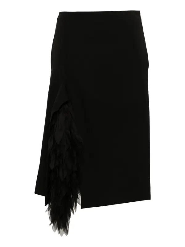Stella McCartney Appliqué Midi Skirt - Black