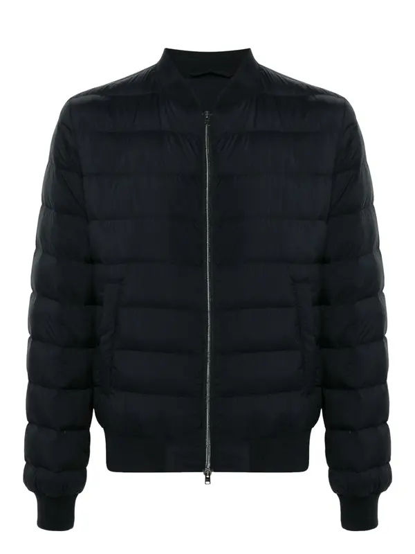 Herno Quilted Padded Bomber Jacket - Black