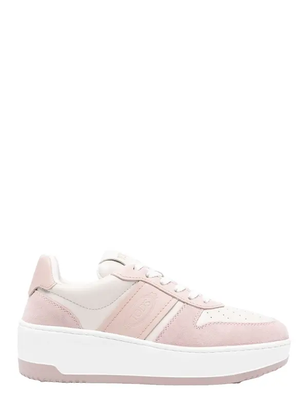 TOD'S Logo-print Leather Sneakers - Neutrals