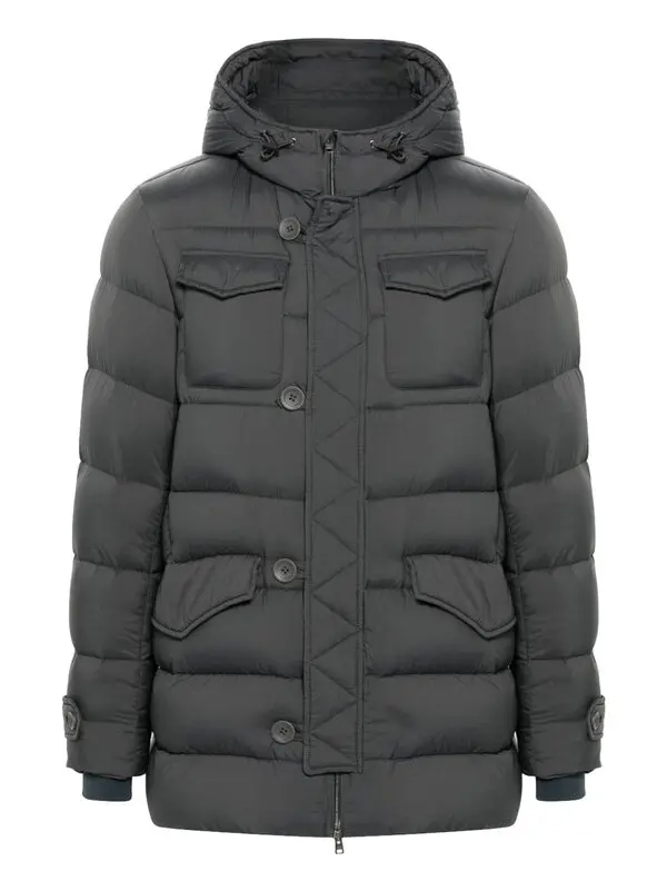 Herno Hooded Goose Down Puffer Coat - Grey