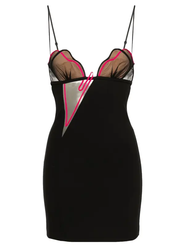 NENSI DOJAKA Heartbeat Mini Dress - Black
