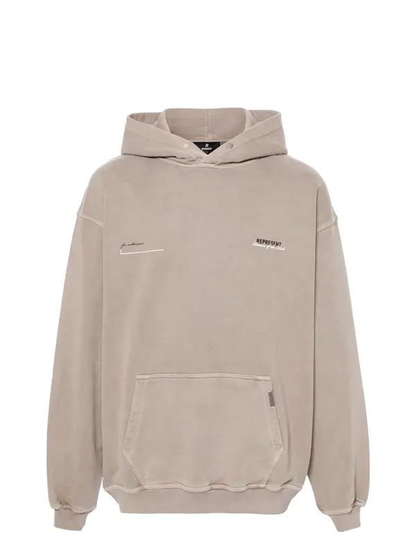 REPRESENT Patron Of The Club Cotton Hoodie - Grey