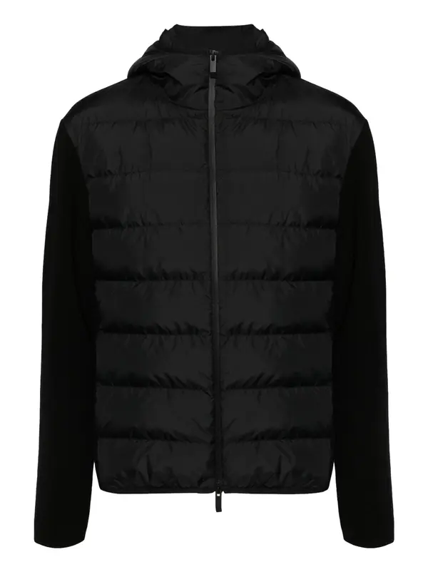 Moncler Panelled Down Jacket - Black