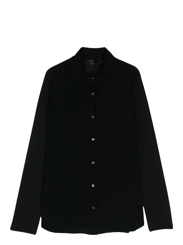 Seventy Long-sleeve Cotton Blend Shirt - Black