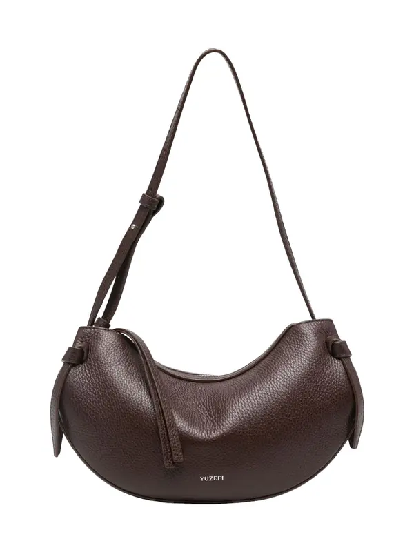 Yuzefi Fortune Cookie Leather Shoulder Bag - Brown