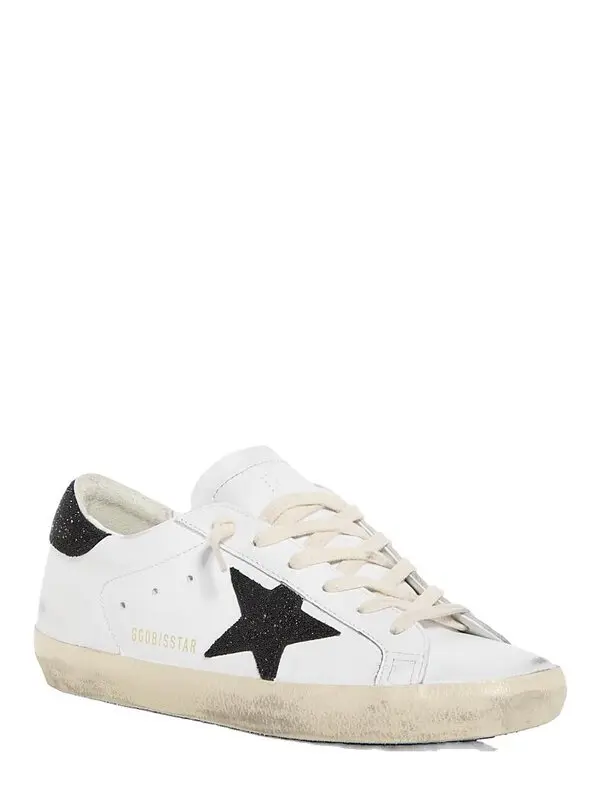 GOLDEN GOOSE Super-star Swarovski Low Top Sneakers - White/black