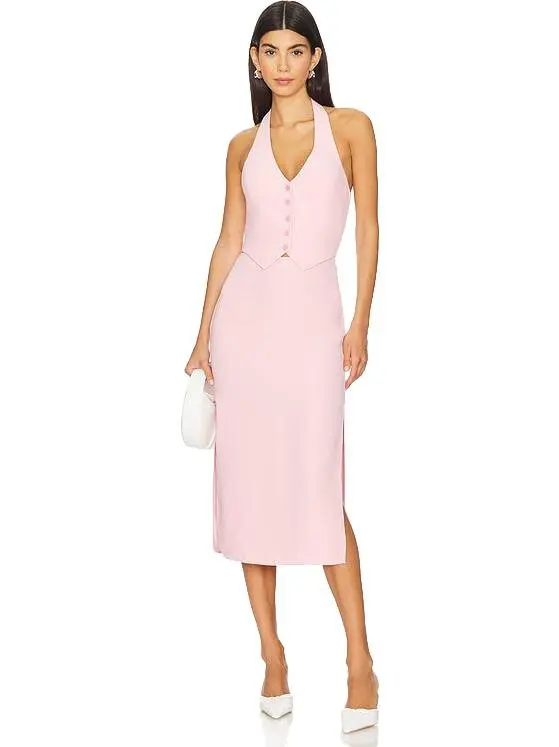 Amanda Uprichard Isadore Dress - Lychee