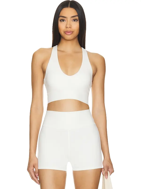 WELLBEING + BEINGWELL Movewell Stevie Sports Bra In White - Off White