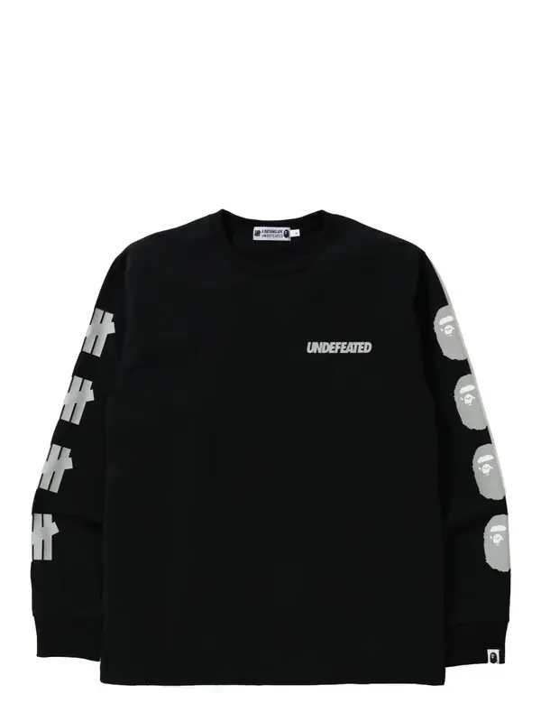 A BATHING APE X Undefeated 2 Long Sleeve Tee Shirt - Black