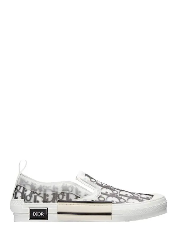 Dior B23 Oblique Canvas Slip-on Sneakers - Black/white