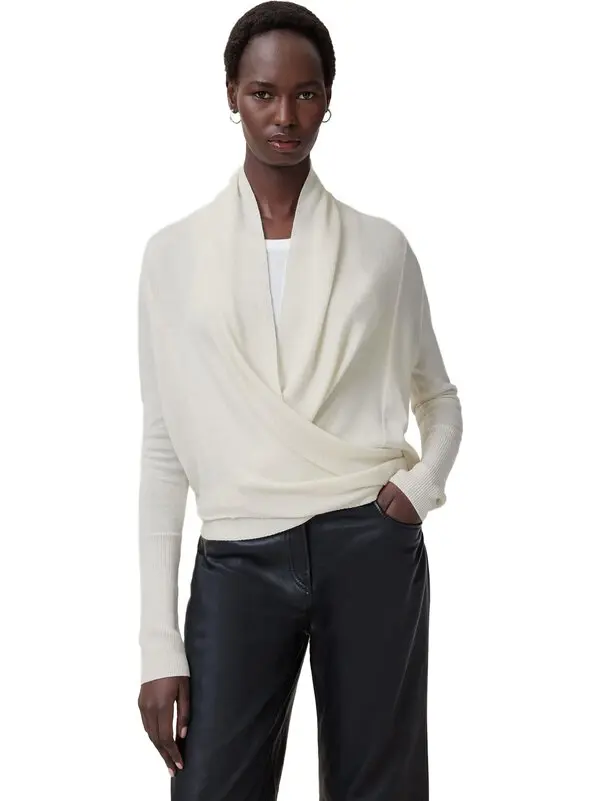 ALLSAINTS Wasson Pirate Lightweight Cardigan - Chalk White