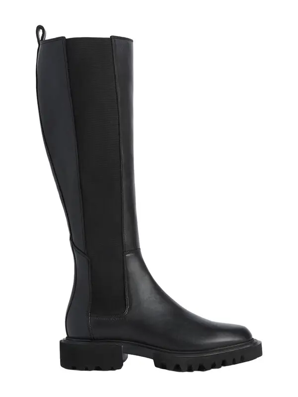 ALLSAINTS Maeve Leather Knee High Boots - Black