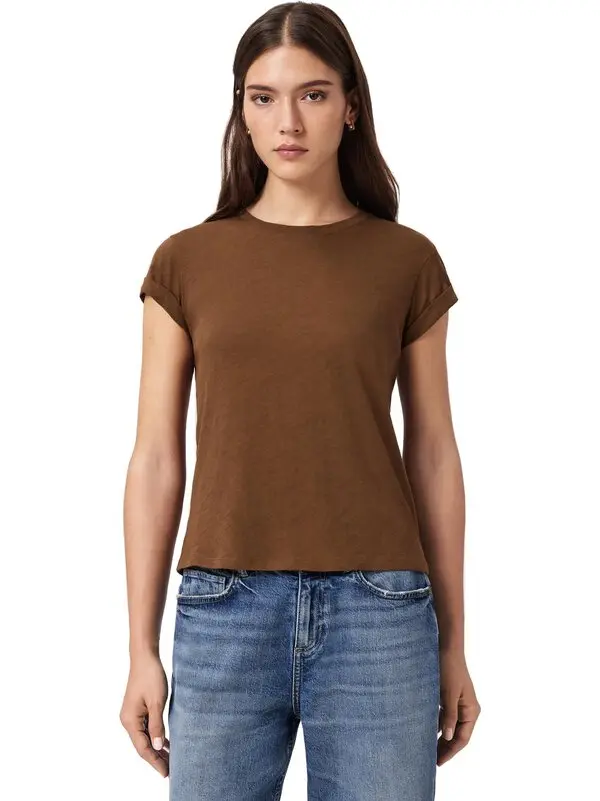 ALLSAINTS Anna Crew Neck T-shirt - Brown