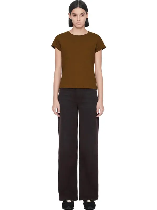 ALLSAINTS Anna Crew Neck Short Sleeve T-shirt - Brown