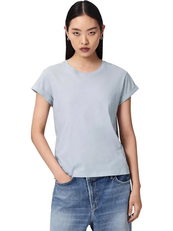 ALLSAINTS Anna Crew Neck T-shirt - High Rise Blue