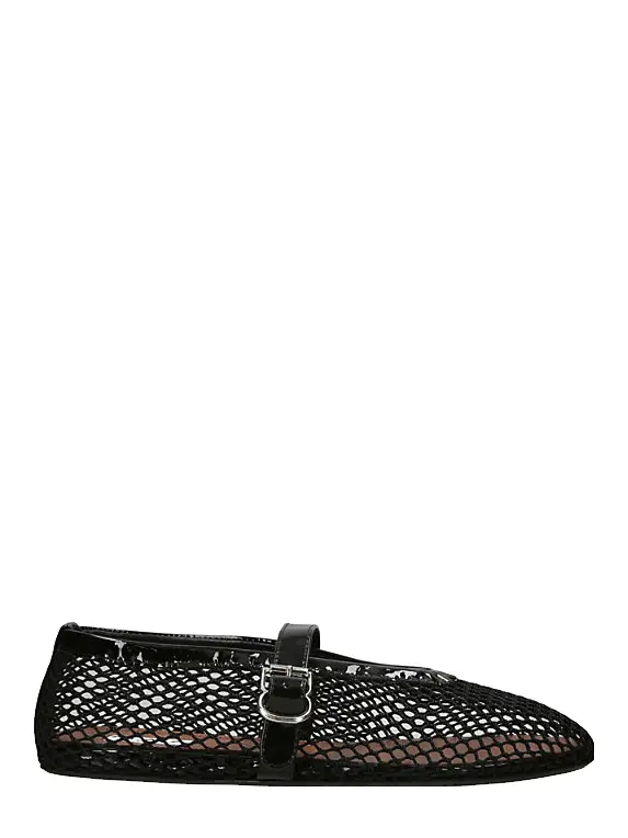 Alaïa Rhinestone-embellished Leather Ballet Flats - Black