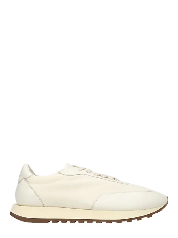 THE ROW Owen Panelled Leather And Mesh Low-top Trainers - White/comb