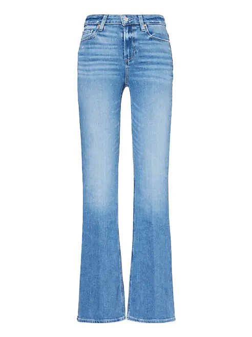 Paige Laurel Canyon Flared High-rise Jeans - Rock Show Distressed