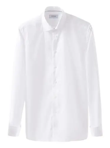 Eton Signature French-cuff Slim-fit Cotton-twill Shirt - White