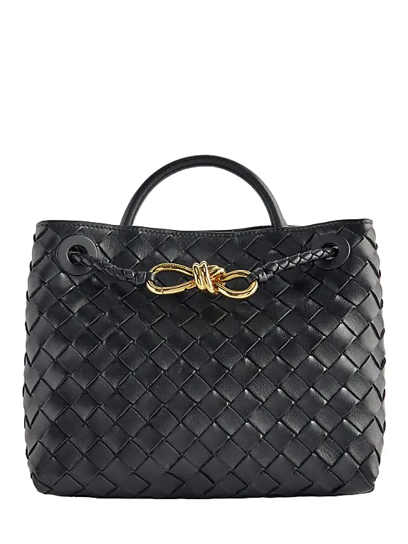 Bottega Veneta Andiamo Leather Tote Bag - Black-m Brass-black
