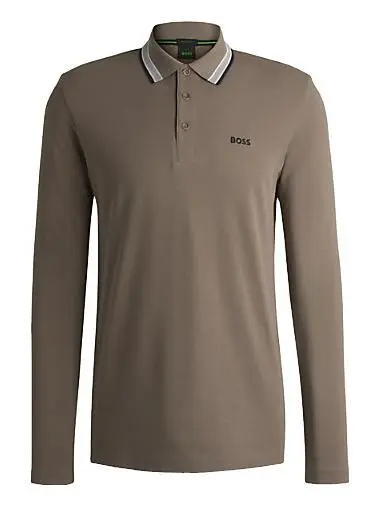 BOSS Logo-embroidered Slim-fit Cotton-jersey Polo Shirt - Light/pastel Green