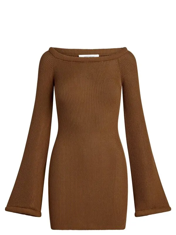 AYA MUSE Eos Knit Mini Dress - Orange