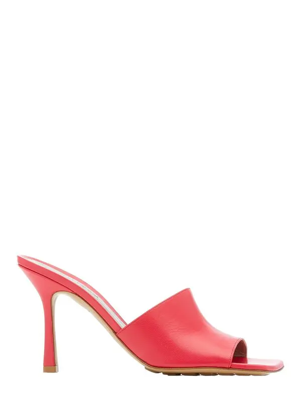 Bottega Veneta Stretch Leather Slide Sandals - Red