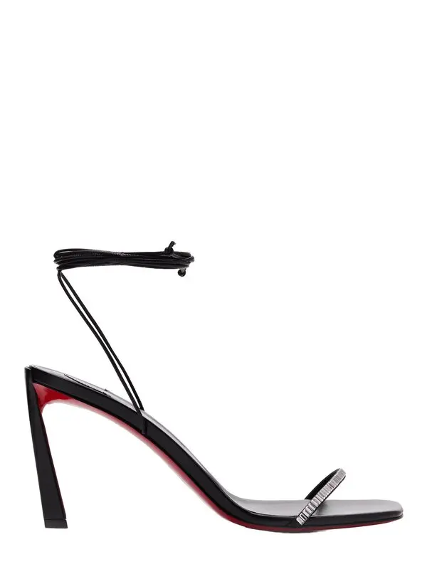 CHRISTIAN LOUBOUTIN Condora 85mm Embellished Leather Sandals - Black