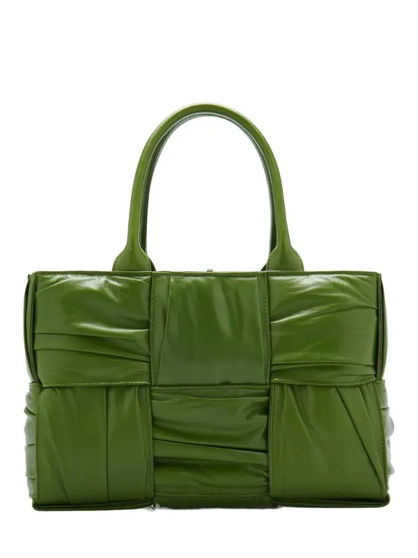 Bottega Veneta The Arco Small Leather Tote Bag - Green