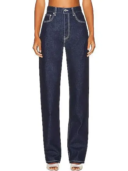 EB DENIM High Rise Straight Jeans - Midnight