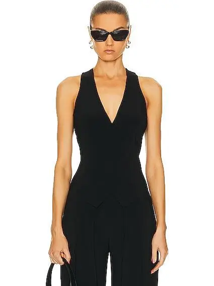 Norma Kamali Simple Vest - Black