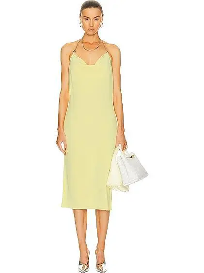 Bottega Veneta Double Fluid Viscose Knit Dress - Pineapple