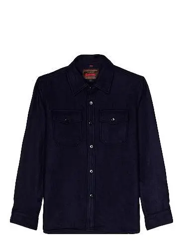 SCHOTT Cpo Wool Shirt - Blue