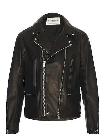 Undercover Leather Double Rider Jacket - Black