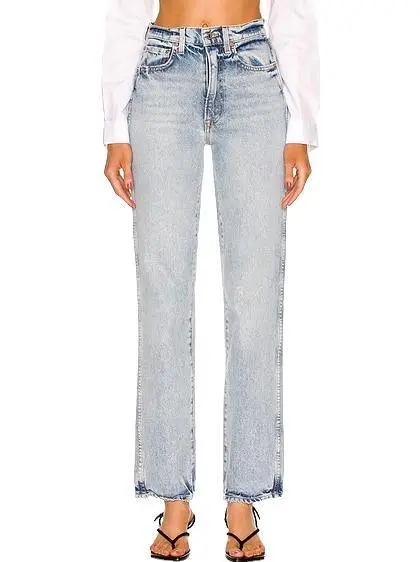 GRLFRND Sara Super High-rise Slim Straight Jeans - Encinitas