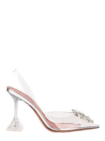 Amina Muaddi Begum Glass Heel - Transparent