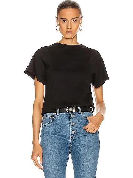 TOTEME Curved Seam Tee - Black