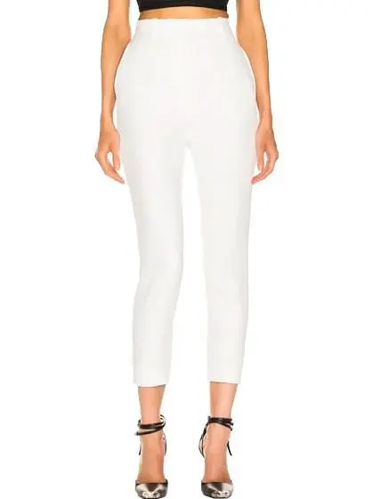 Alexander McQueen High-waisted Cigarette Pant - Ivory
