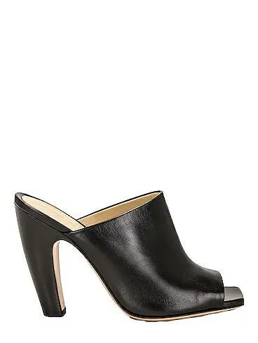 Bottega Veneta Nappa Leather Mule Sandal - Black