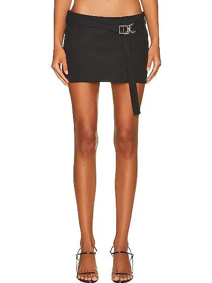 EB DENIM Wrap Mini Skirt - Black