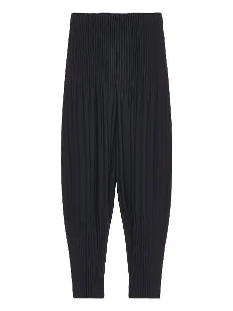 Issey Miyake Relaxed Fit Pleated Trousers - Navy