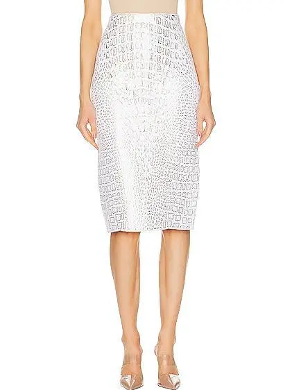 Alaïa Pencil Skirt - Blanc